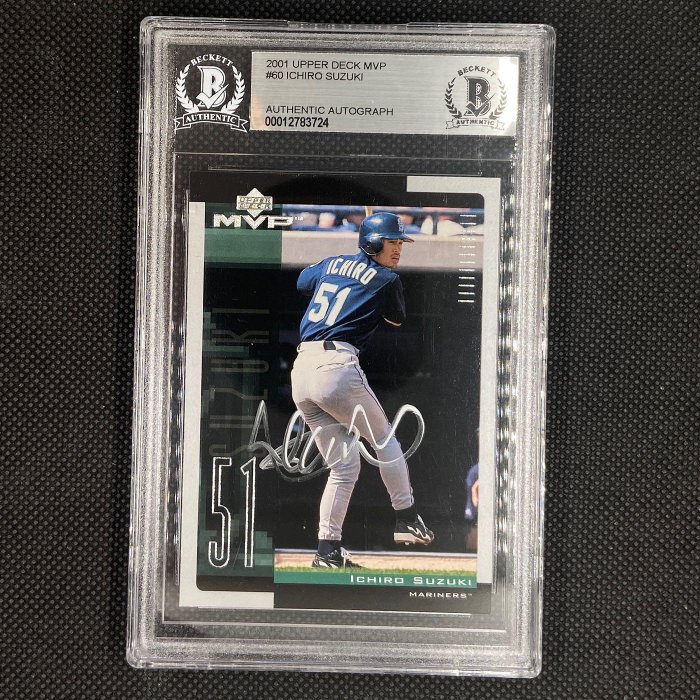 2001 Upper Decks MVP , Ichiro Suzuki #60 , 鈴木一朗 , 新人年簽名卡，有賣家預訂！ | Yahoo拍賣