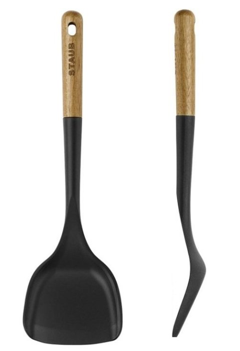 法國STAUB 原木 矽膠 炒鏟 炒菜鏟 中式 鍋鏟 31cm 不沾鍋 好搭檔 平面 鏟面大 40503-101 | Yahoo拍賣