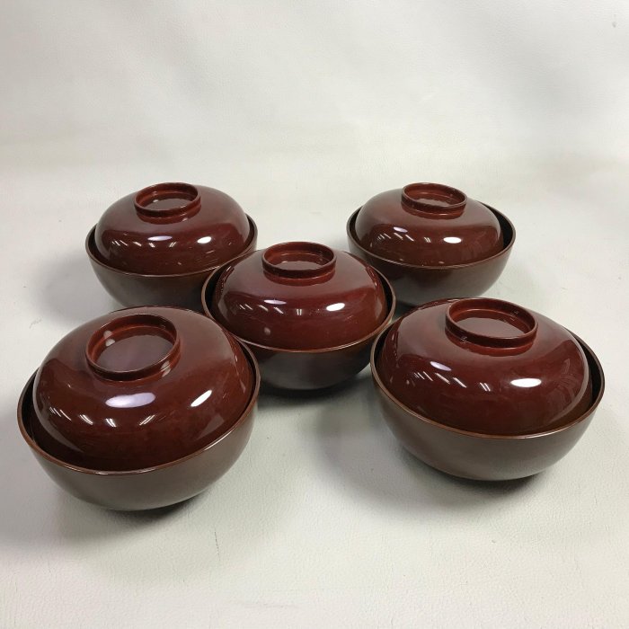 【藏舊尋寶屋】老日本 傳統漆工藝品 漆吸物碗/漆蓋碗 蓋付き御 共5碗9蓋 14入(一元起標)※2510301015623-1J※ | Yahoo拍賣