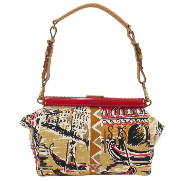 PRADA 普拉達 多色 帆布 Canapa St. Venez 手提包 BR2530 【二手名牌BRAND OFF】 | 購物包/肩背包 ...