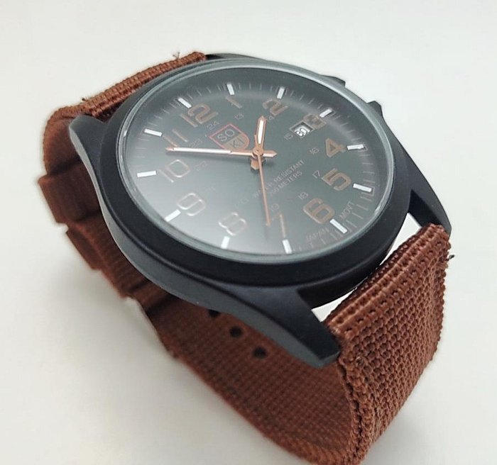 【timekeeper】 全新軍事風Soki霧黑大錶徑日期顯示石英錶(黑面) | Yahoo拍賣