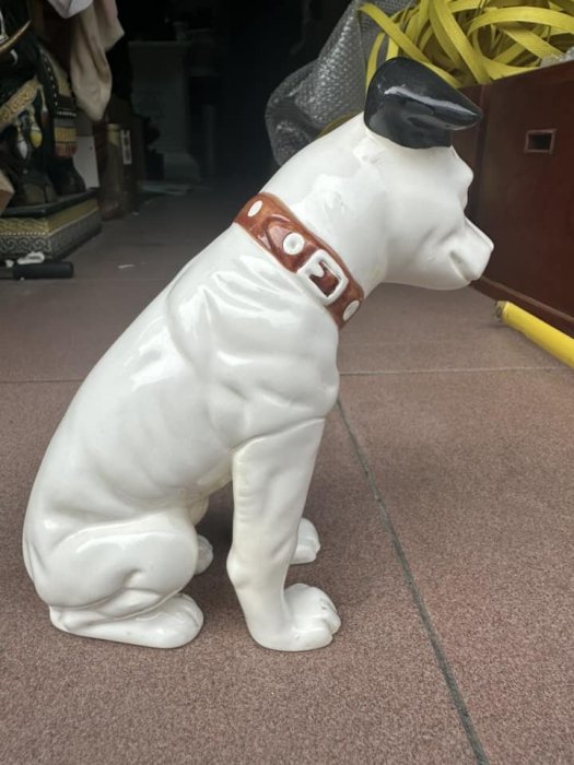 老日本 昭和 勝利狗 Victor 留聲機 Nipper 陶瓷 商空佈置 高21cm 2 腳有小傷 類 佐藤象 | Yahoo拍賣