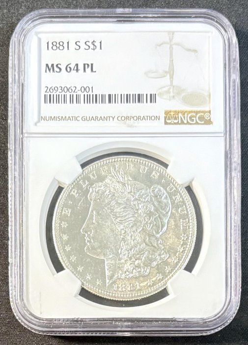【週日21:00】53~U21~1881年美國摩根1元銀幣 NGC MS64 PL 類鏡面 | Yahoo拍賣