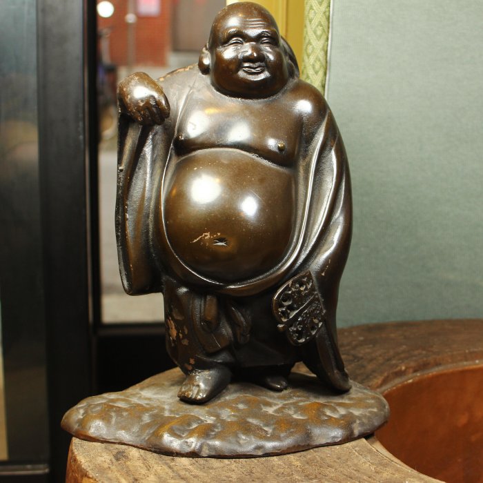 【桑園の】日本老物件 鑄鐵 大型 4.5公斤 布袋和尚 彌勒佛 老件 雕件 藝術賞件 (委託品) Q 11007 A12 | Yahoo拍賣