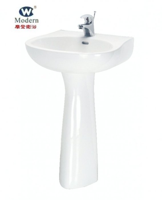 【阿貴不貴屋】摩登衛浴 LF-352 + M1067 奈米瓷 防污 面盆配長瓷腳 陶瓷洗臉盆 洗臉盆 面盆 | Yahoo拍賣
