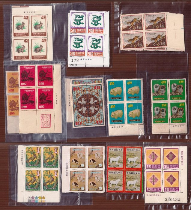 【周日結標】(S082-1)=一輪_12生肖四方連郵票=狗年~猴年=共11組=保真 | Yahoo拍賣