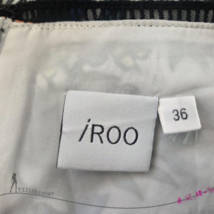 【150元起標無底價～全新 專櫃品牌 IROO】白底滿版多彩花漾垂墜荷葉袖層次A字傘擺質優細緻雪紡洋裝 | Yahoo拍賣