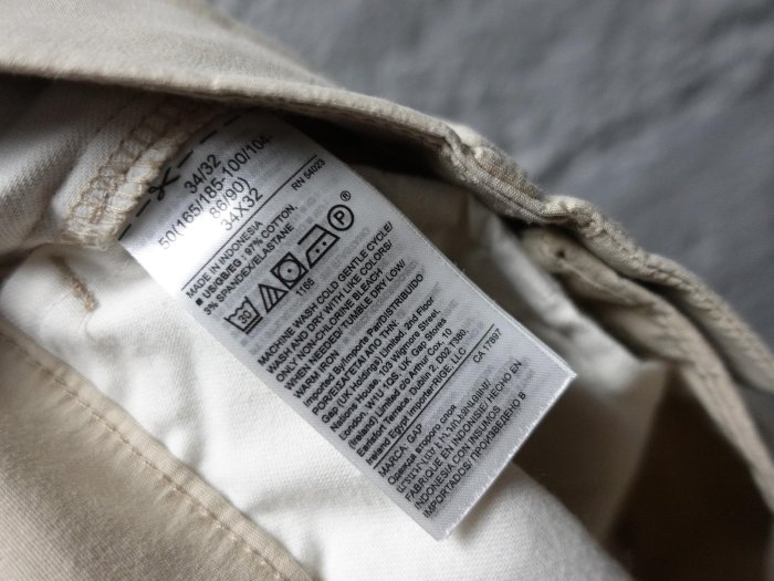 CA 美國休閒品牌 GAP 卡其色 合身版 休閒長褲 34腰 一元起標無底價C864 | Yahoo拍賣