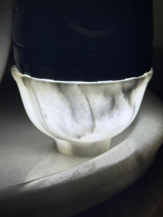 （小辣椒）60年代 富貴老石材 玉壺春瓶 老茶杯盤組 ㄧ盤ㄧ瓶六杯 透光漂亮尺寸：杯子高2.7*口徑4.8，石盤直徑20.5，瓶高19.5cm 品相如圖 完整 | Yahoo拍賣