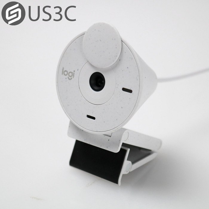 【US3C-桃園春日店】公司貨 羅技 Logitech Brio 300 FULL HD 網路攝影機 珍珠白 整合式旋轉遮蓋 40%環保回收塑料製成 | Yahoo拍賣