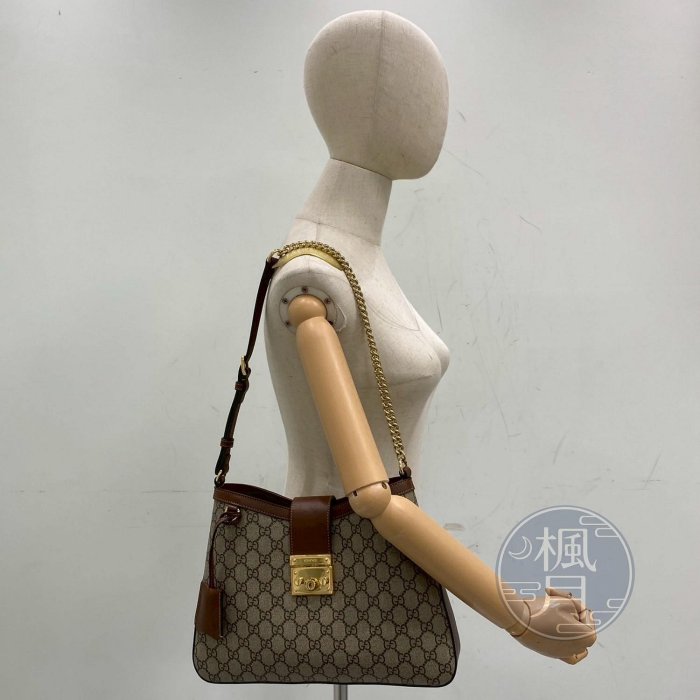GUCCI 795113 焦糖 原花 PADLOCK GG 肩背包 | Yahoo拍賣