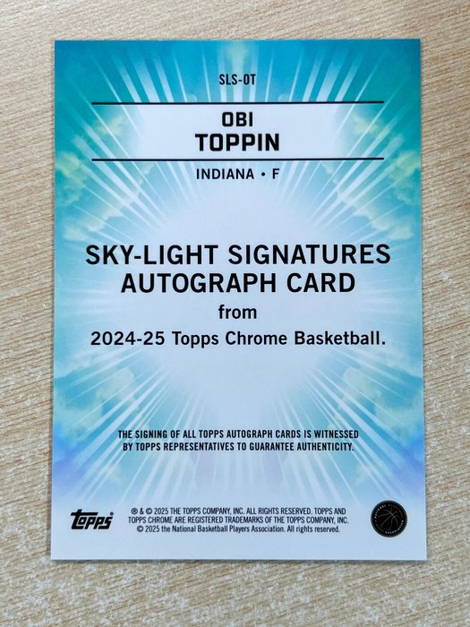 Obi Toppin 簽名 AUTO TOPPS 2025 156 | Yahoo拍賣