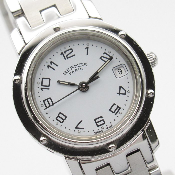 HERMES 愛馬仕 不鏽鋼 Clipper CL4.210 石英腕錶【BRAND OFF】 | Yahoo拍賣