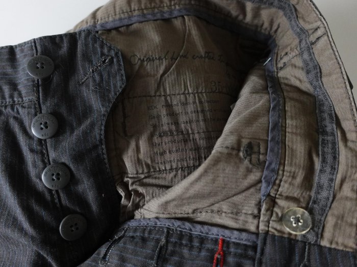 CA 專櫃品牌 edc 深灰條紋 直筒 休閒長褲 31腰 一元起標無底價C185 | Yahoo拍賣