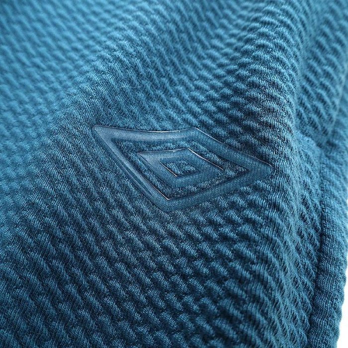 25mart【一元起標】英國 umbro 男 環保再生 快乾 透氣菱形紋 兩側拉鍊口袋 抽繩 鬆緊腰 運動 長褲 黑藍色 M | Yahoo拍賣