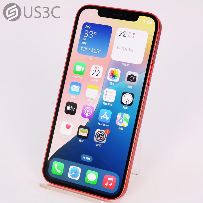 【US3C-高雄店】【一元起標】Apple iPhone 12 64GB 紅色 6.1吋 支援5G網路 MagSafe Face ID 二手手機 | Yahoo拍賣