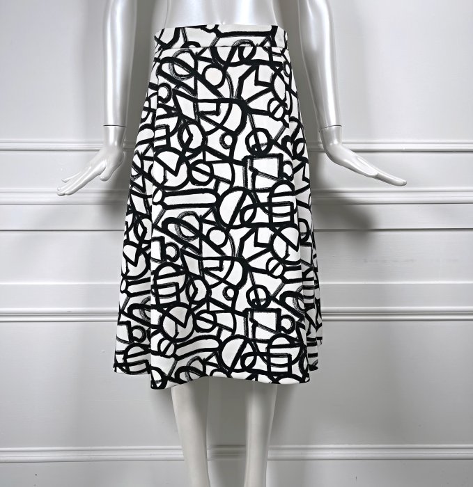 [我是寶琪] 日本設計師 Enföld 黑白印裙子 ENFOLD | Yahoo拍賣