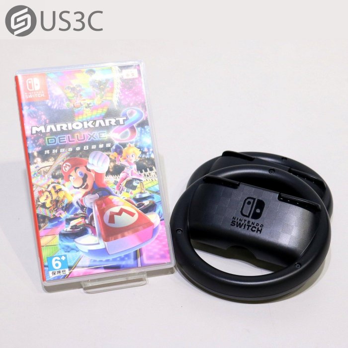 【US3C-青海店】【一元起標】任天堂 Nintendo Switch 瑪利歐賽車8 豪華版 中文版 + Joy-Con方向盤 HAC-017 二手遊戲片 | Yahoo拍賣