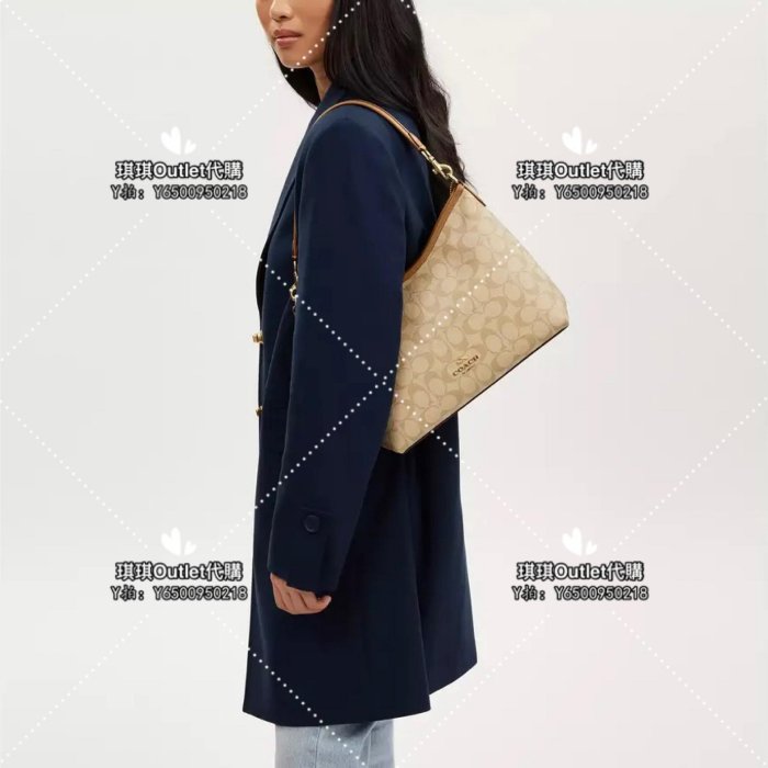 琪琪Outlet代購 Coach CR149 奶茶配色女士托特包 流浪包 斜背包 單肩手提包 附代購憑證 | Yahoo拍賣