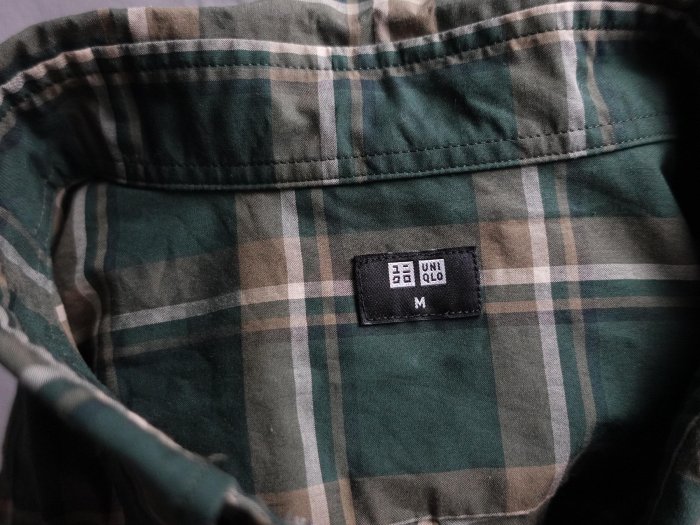 CA 日本品牌 UNIQLO 格紋 純棉 長袖襯衫 M號 一元起標無底價E181 | Yahoo拍賣