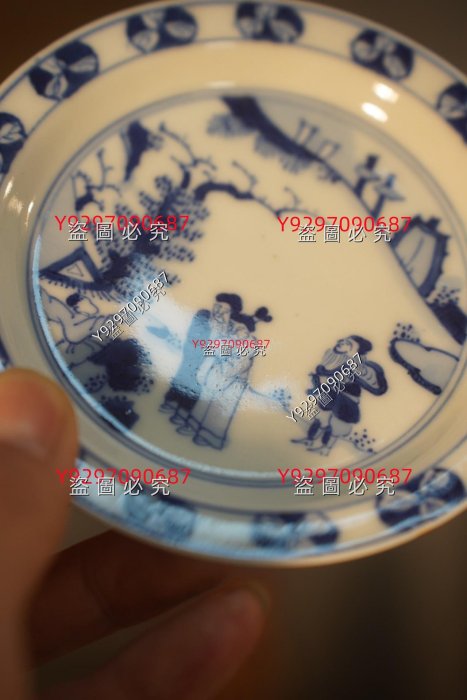 手繪人物青花壺承，非常老。底款【寅生佳器】色非常漂亮，徑12.3厘米，有兩只，開臉略微 舊藏 古玩 陶瓷 二手【財神到】-512 | Yahoo拍賣