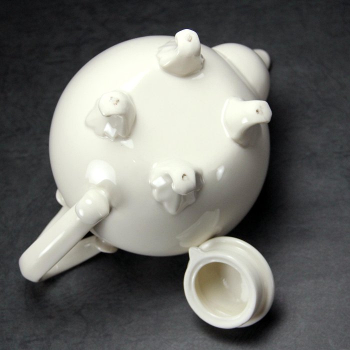 【桑園の】 白瓷茶壺 牙白四足單泡茶壺 大號單泡茶壺 K 4105 | Yahoo拍賣