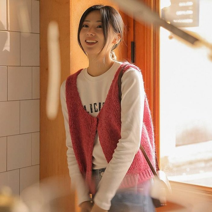 Bellee 正韓 可愛活力羊絨單扣針織背心 (5色) 【0108-23】 | Yahoo拍賣