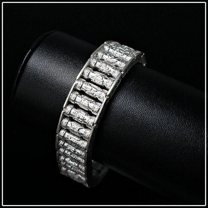 【桑園の】古早收藏 s925 真言轉經 手串 銀鍊 手鍊 (委託品) D 7252 B21 | Yahoo拍賣