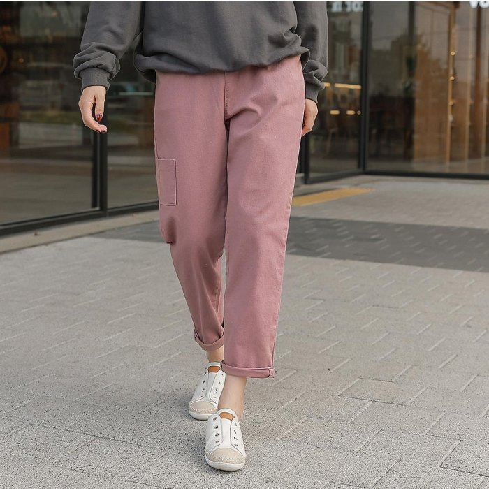 Bellee 正韓 很有型 穿起來無負擔側邊口袋彈性哈倫褲 (3色) 26-34【0528-20】 | Yahoo拍賣