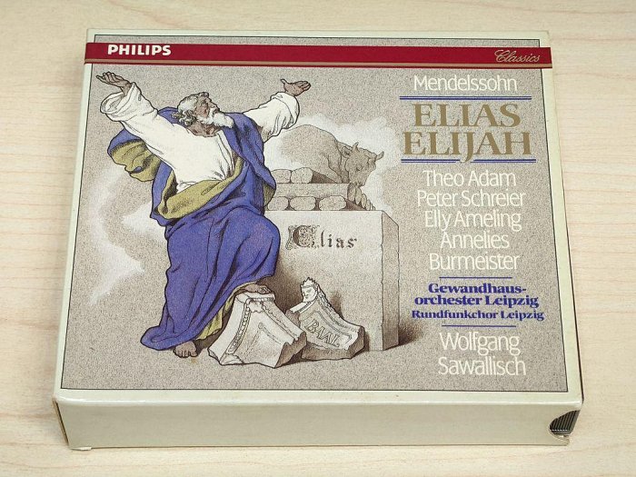 【駱克二手古典CD】MENDELSSOHN SAWALLISCH 厚盒2CD 西德銀圈版BY PDO 解說&紙盒黃斑 封底微污漬 CD1多處透光 無IFPI | Yahoo拍賣