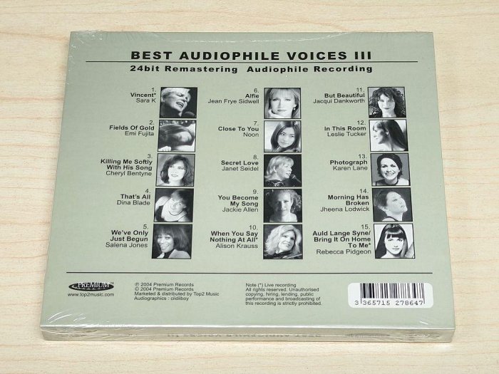【駱克二手爵士CD】BEST AUDIOPHILE VOICES III 發燒聖經四部曲 爵士女伶第四篇 24BIT 全新未拆 | Yahoo拍賣
