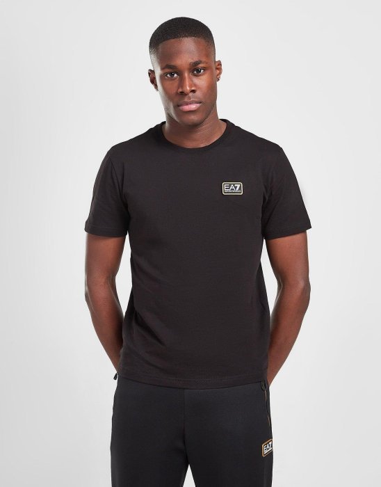 全新Emporio Armani EA7 Vigor 黑色短T 燙金 歐洲限定 | Yahoo拍賣