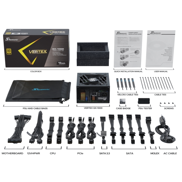 Seasonic 海韻 Vertex GX-1000 ATX3.0 全模金牌 1000W 電源供應器 | 701W以上 | Yahoo購物中心