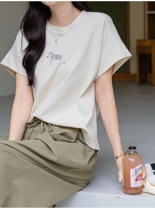 Bellee 正韓 可愛小斑馬純棉圓領短袖上衣 (3色) 【0724-18】 | Yahoo拍賣