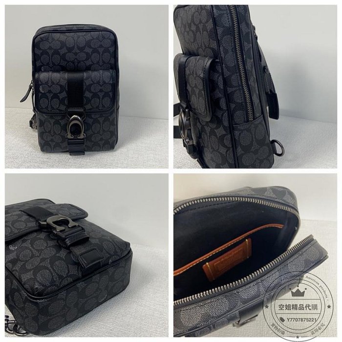 空姐精品代購 限時免運 COACH CM378 CM380 蔻馳熱賣新款 經典標誌BECK 商務休閒胸包 機車包 男生胸包 肩背包 單肩後背包 ...