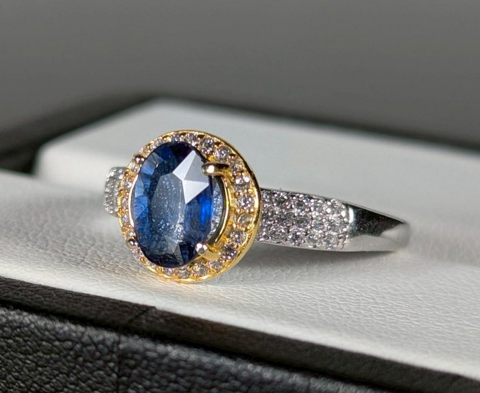 【天然馬達加斯加藍寶0.98CT 戒指 銀台 附台大證書】 | Yahoo拍賣