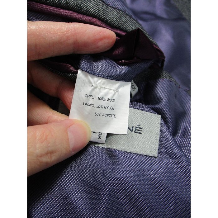 男 ~【MICHEL RENE】冷灰色羊毛(100%)西裝外套 32/48號(6C87)~99元起標~ | Yahoo拍賣