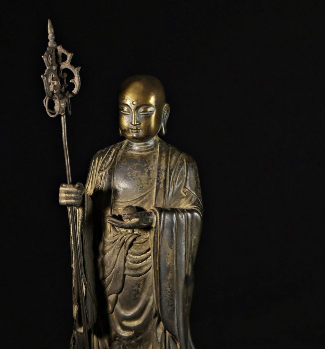 【桑園の】高級佛像 鑄銅 地藏王菩薩 1.6Kg 細緻 鎏金 銅雕 佛像 擺件 雕件 T 7278 | Yahoo拍賣