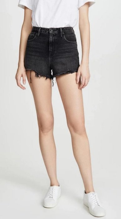 小V私家~ alex wang 2025新款 磨毛破邊 女の個性時尚鬚邊牛仔短褲 3色 (U1994) | Yahoo拍賣