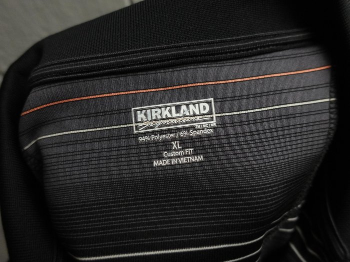 CA 美國品牌 KIRKLAND 深灰條紋 短袖polo衫 XL號 一元起標無底價E564 | Yahoo拍賣