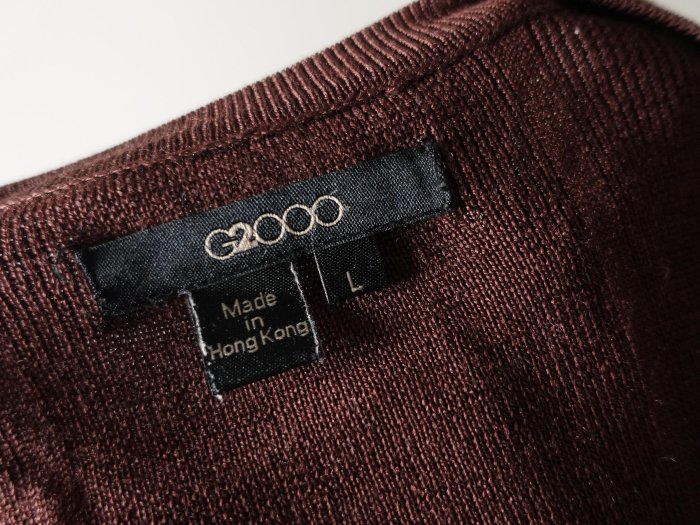 CA 專櫃品牌 G2000 深咖 針織衫 L號 一元起標無底價A262 | Yahoo拍賣