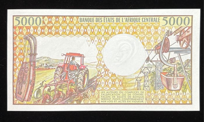 【Louis Coins】B346- CHAD-ND (1984-1991)查德紙幣-5000 Francs | Yahoo拍賣