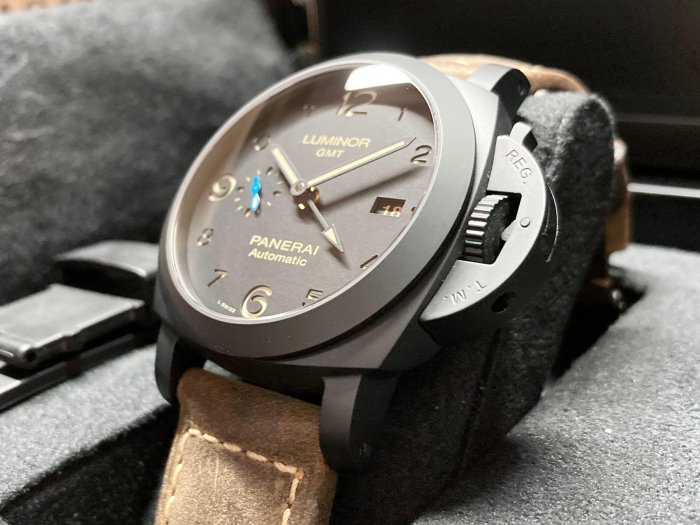 【玩錶交流】已使用品現貨 沛納海 PANERAI PAM1441 PAM01441 Luminor GMT 44mm 黑陶瓷 2021/4月保 ...