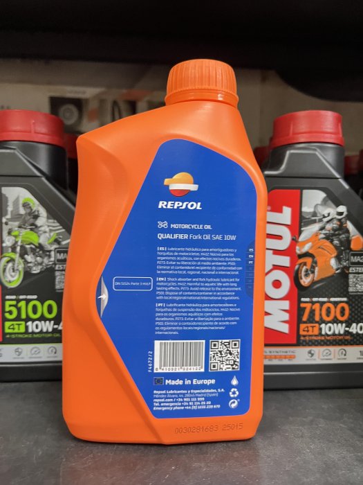 【高雄阿齊】REPSOL Fork Oil 10W 全合成 前叉油 避震油 MOTORCYCLE OIL 機車 | Yahoo拍賣