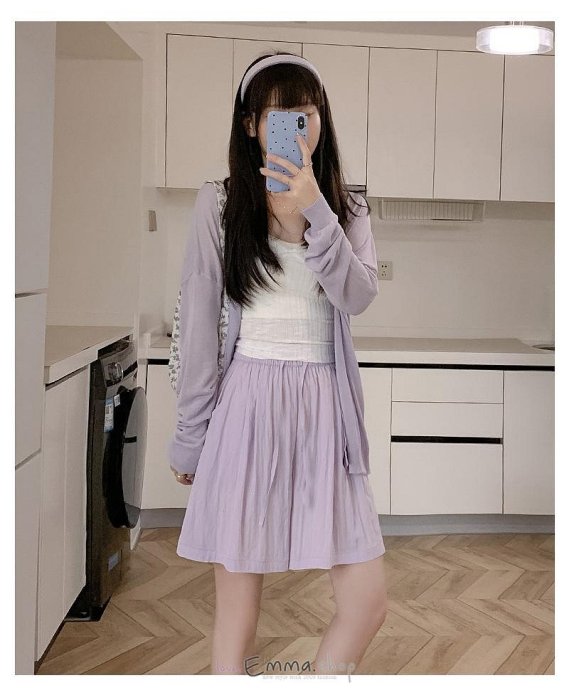 EmmaShop艾購物-韓國同步上新-日韓妞必備單品-夏季涼感單品寬版A字修身五分短褲 | Yahoo拍賣