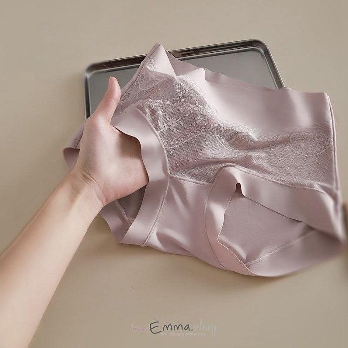 EmmaShop艾購物-韓國同步上新-日韓妞必搭單品-法式輕奢蕾絲高腰無痕內褲/完美臀型包覆 | Yahoo拍賣