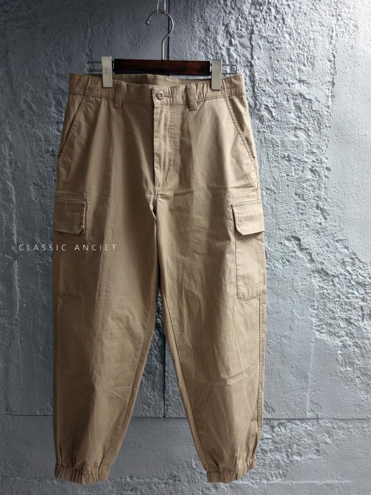 CA 日本品牌 UNIQLO 駝色 縮口 合身版 彈性工作九分褲 S號 一元起標無底價E264 | Yahoo拍賣