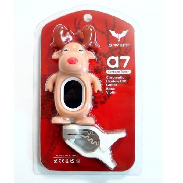 §恩心樂器批發§ SWIFF A7 卡通麋鹿調音器 烏克麗麗 吉他 貝斯 小提琴 全音域 麋鹿造型可愛調音器 夾式調音器 | Yahoo拍賣