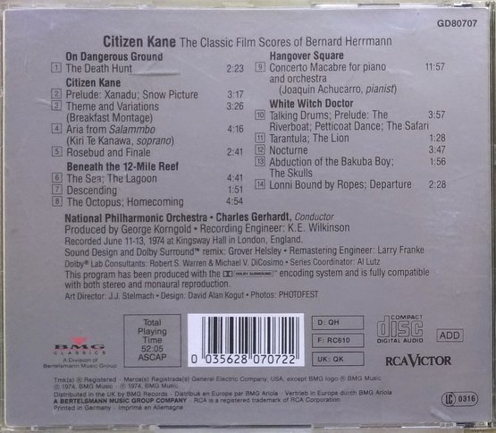 《XXXX》大國民 / Citizen Kane 電影原聲帶 (德版.無IFPI) | Yahoo拍賣