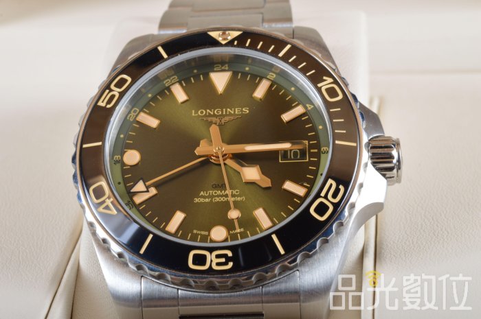 【品光數位】Longines 浪琴 HydroConquest GMT 深海征服者 L37904066 機械錶 錶徑41mm 綠 ...